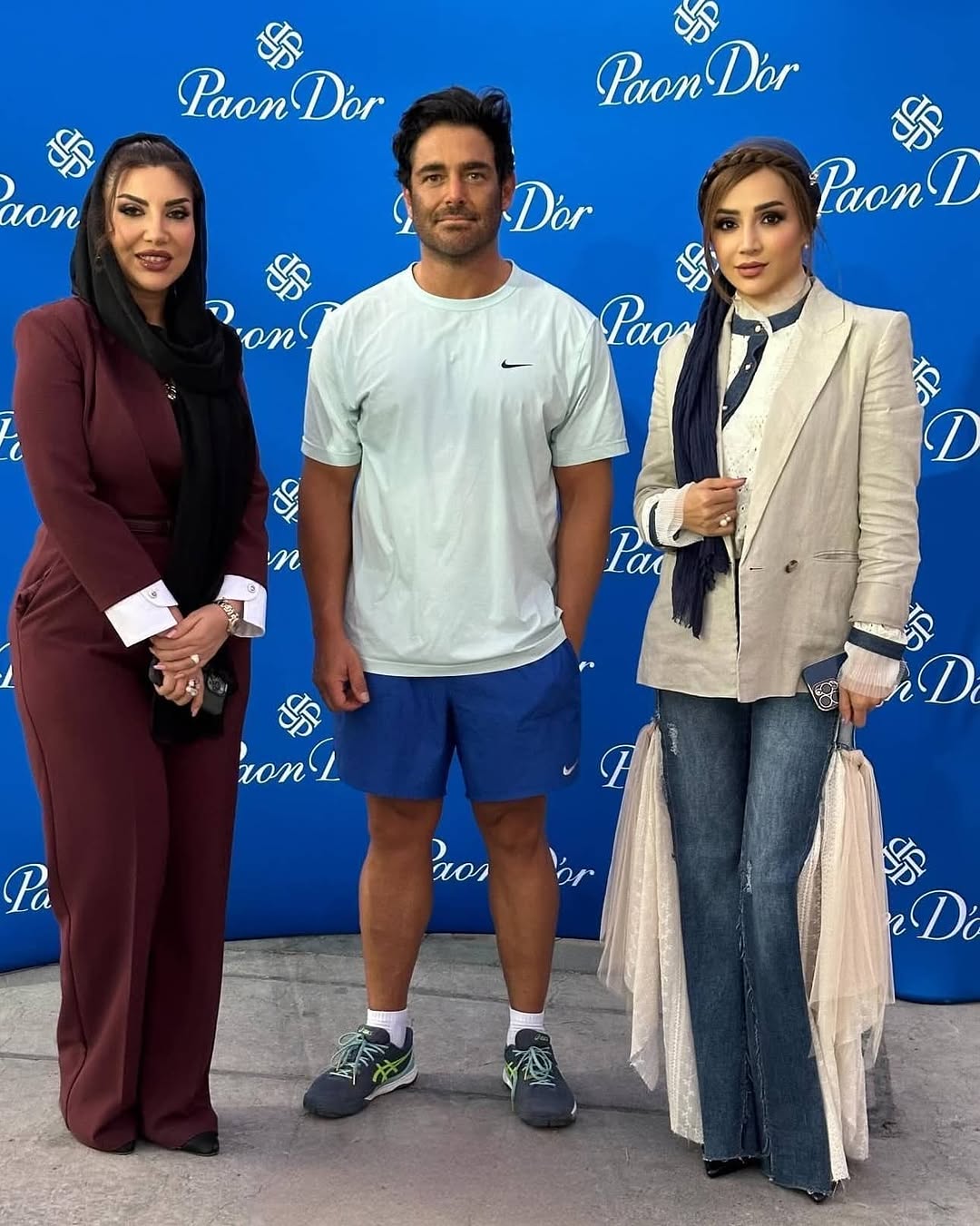 قاب امروز گوشواره نوید محمدزاده، رضا گلزار و شبنم قلیخانی در مسابقات